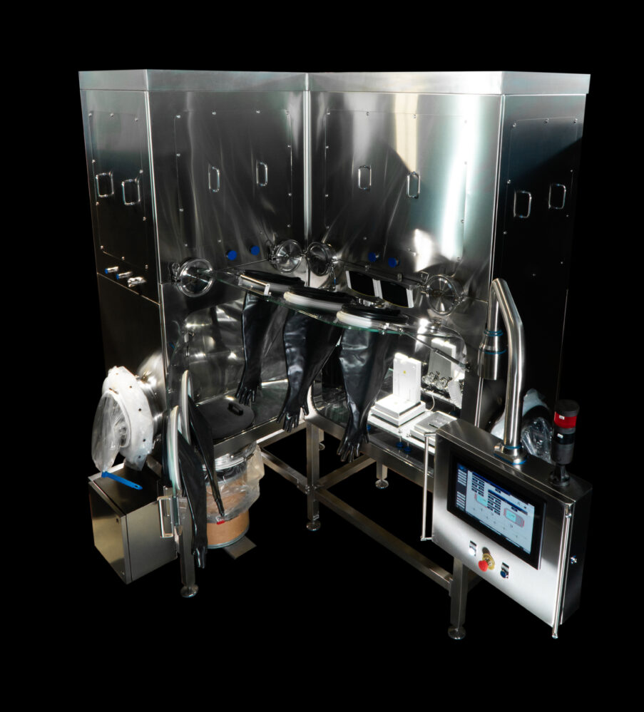 Custom Containment Isolator: an L-Shaped Dispensing Solution.