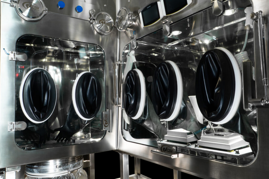 Custom Containment Isolator: an L-Shaped Dispensing Solution.