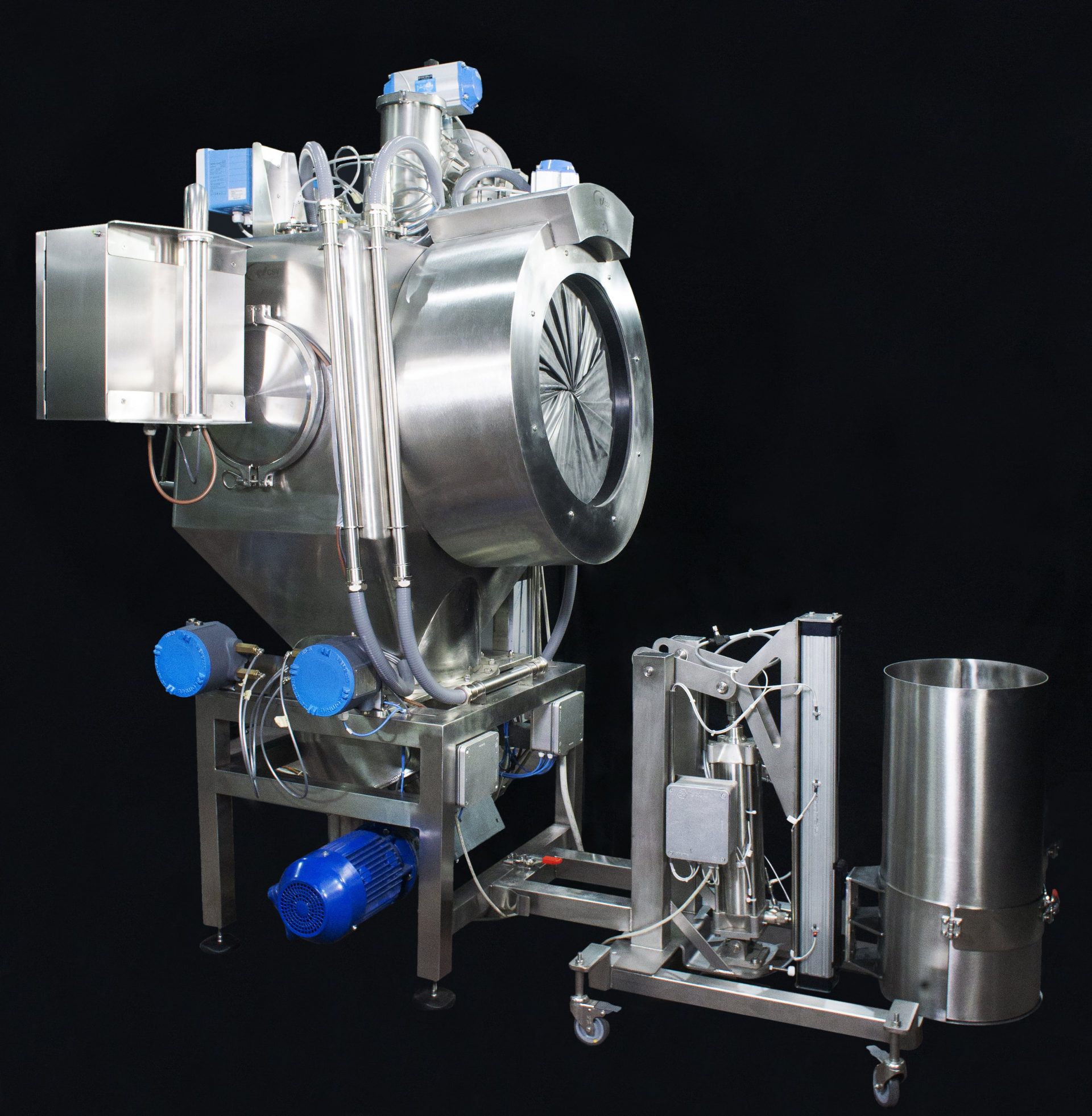 Fully automated contained Drum Handling system with Lump Breaker.