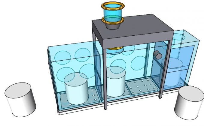 Contained Unloading System for a Rotating dryer trough a mill.